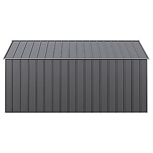 Arrow Sheds Classic 12' x 14' Outdoor Padlockable Steel Storage Shed Building, Charcoal