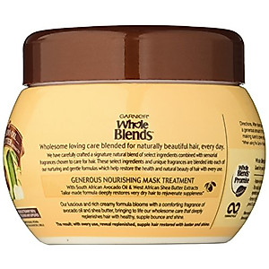 Garnier Whole Blends Hair Mask with Avocado Oil & Shea Butter Extracts, Dry Hair, 10.1 fl. oz.