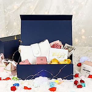 Luxury Large Gift Box 13.8"x9"x4.3" Storage Box Ribbon Magnetic Closure for Luxury Packaging Box for Mother's Day, Birthdays, Bridal Gifts,Weddings