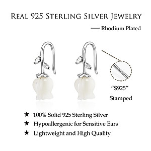 Reffeer Solid 925 Sterling Silver Flower Crawler Cuff Earrings Wraps for Women Flower Wrap Earrings Climber (A-Silver)