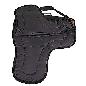 Tahoe Premium Durango Western Saddle Carry and Storage Bag with Three Layer Waterproof Padded Construction and Hand Tooled Basket Weave Leather Accents