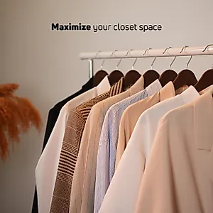 D'orcia Home Clothes Hanger - Heavy Duty Durable Coat and Clothes Hangers - 20 Pack Clothes Hangers Plastic - Non-Slip Clothes Hangers - Wood Look Space Saving Hangers - 360 Degree Swivel Hook (Brown)