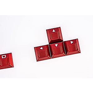 Mechanical Keyboard keycaps WASD keycaps Direction Keys Non-Slip Texture Design keycaps Professional Gaming keycaps (Red)