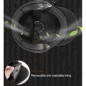 YMKJGZS Bluetooth Vintage Style Leather Helmet, 3/4 Open Face Retro Motorcycle Half Helmet with Goggles, DOT/ECE Certified Men Women Summer Scooter Light Moped Street Bike Helmet (6,2XL)