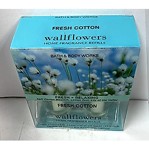 Bath & Body Works Wallflowers Home Fragrance Refill Bulbs Fresh Cotton 2 Pack