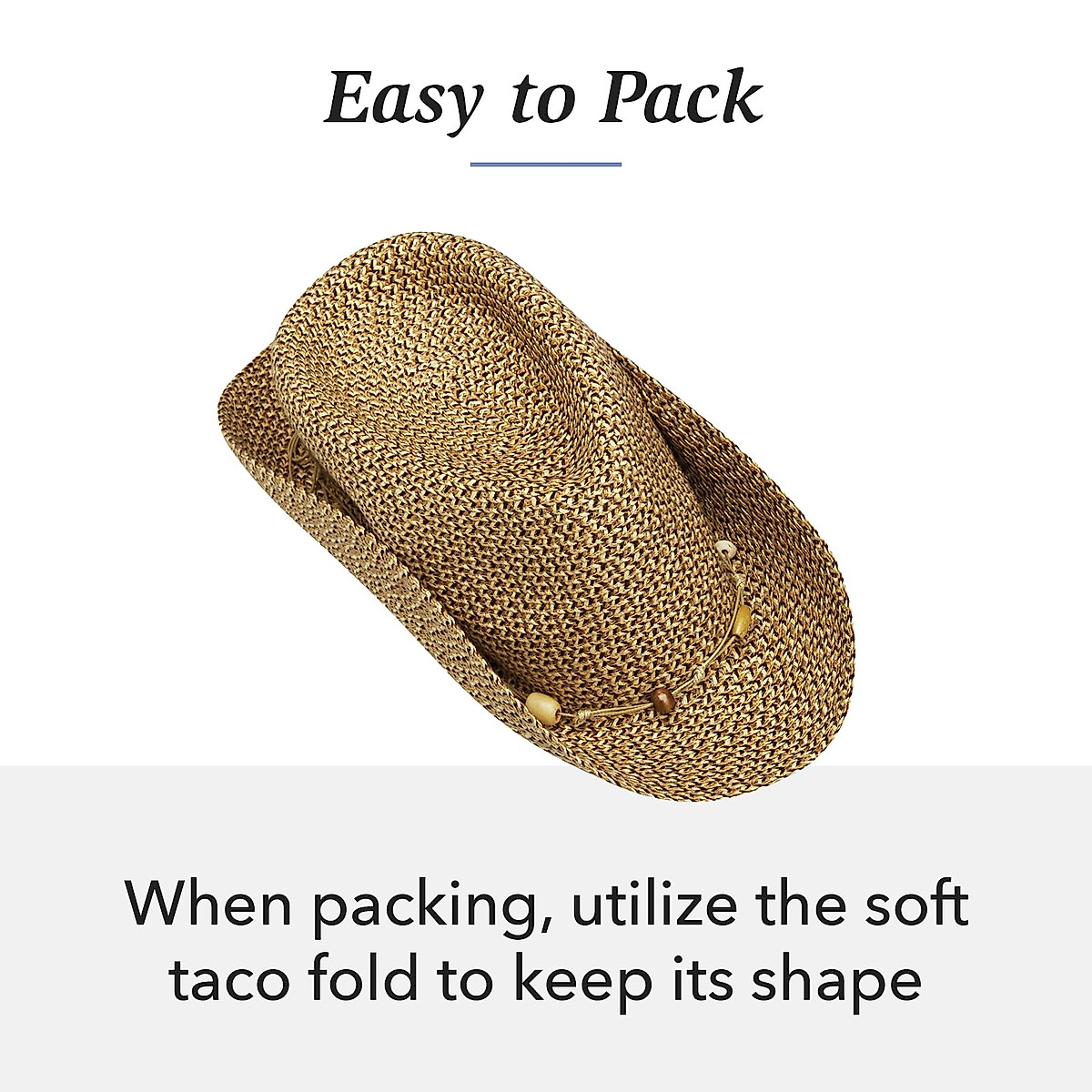 Wallaroo Hat Company – Women’s Waverly Trilby Fedora – Short Brim, Packable Design and Adjustable Sizing for Medium Crown Sizes – Trendy and Chic Sun Hat for Casual All-Season Style (Natural)