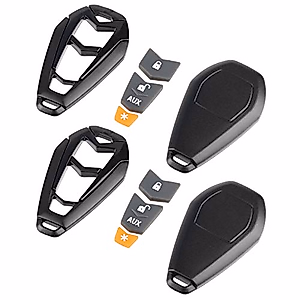 2 Case Shell Key Fob fits Viper Hornet DEI Python Clifford Aftermarket Alarm Keyless Entry Remote (EZSDEI7141)