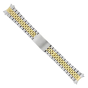Ewatchparts 20MM JUBILEE WATCH BAND COMPATIBLE WITH ROLEX DATEJUST 16013,16200,16013 16233 16234 TWO TON