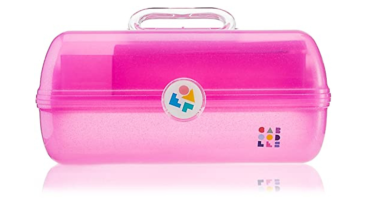 Caboodles Hot Pink Sparkle Jellies Case - On-The-Go Storage