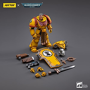 JOYTOY Warhammer 40,000 1/18 Action Figure Imperial Fists Veteran Brother Thracius Model(5.1Inch)