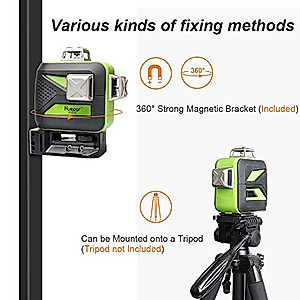 Huepar Green Beam Self-Leveling Laser Level 360 Cross Line Laser Level Tool 621CG-G
