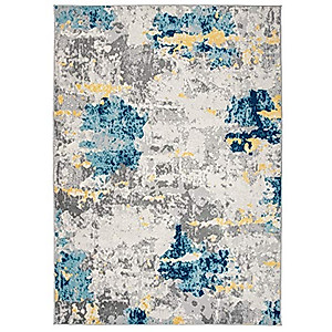 Rugshop Sky Collection Transitional Abstract Area Rug 5' x 7' Cream