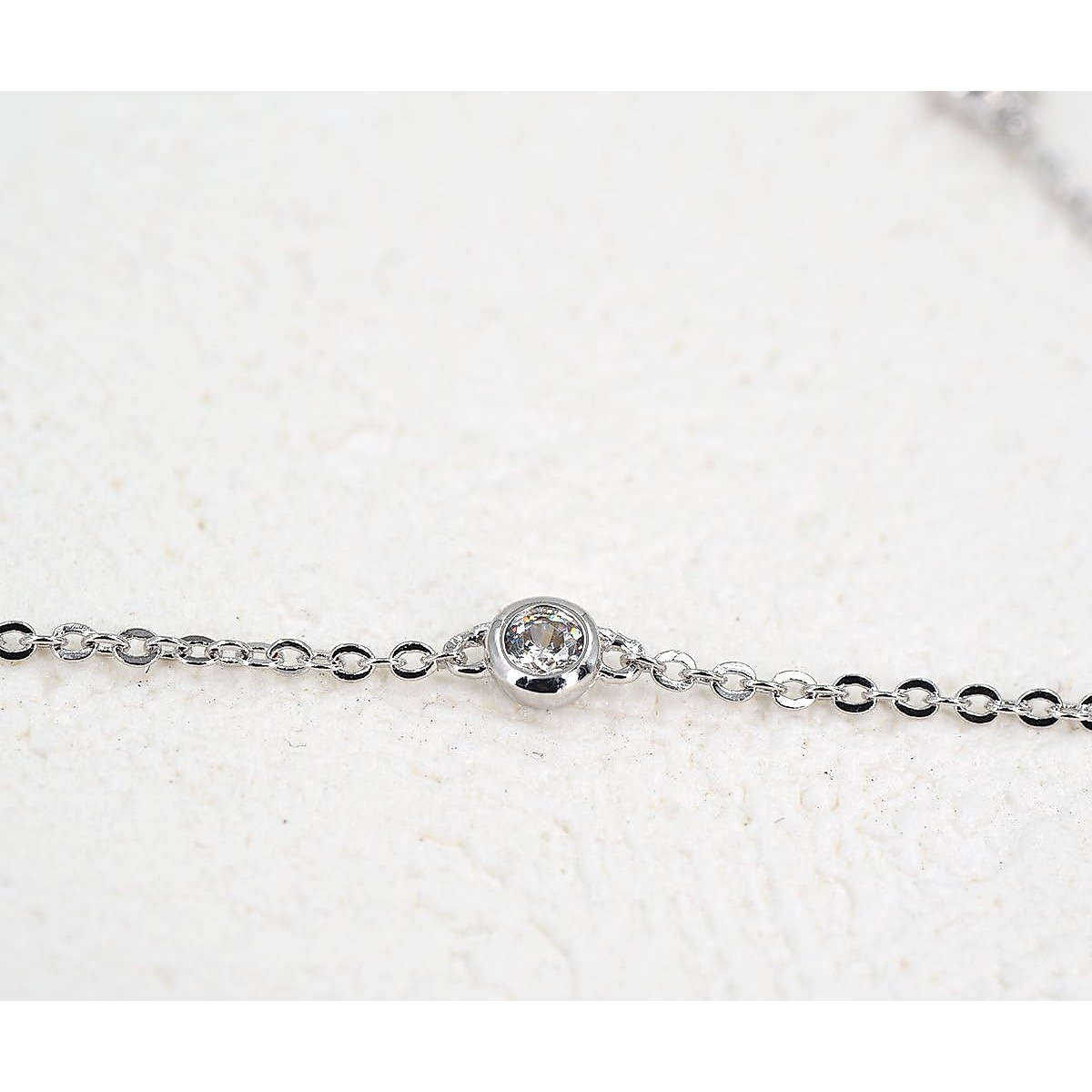 Sterling Silver Waterdrop Pear Shape Pendant Droplet Necklace