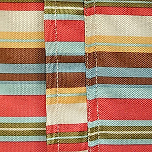 DII Indoor/Outdoor Tabletop Collection Multi-use, Machine Washable, Striped, Tablecloth, 60" Round w/Zipper, Summer Print