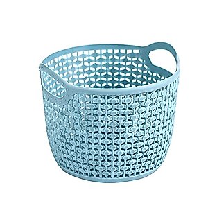 Storage Basket Smooth Inner Surface Wide Application Great Hollow Desktop Makeup Toy Key Storage Basket Blue