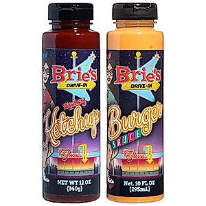 Brie's Drive-In Original Sauces (10oz) (Spicy Ketchup + Burger Secret Sauce)
