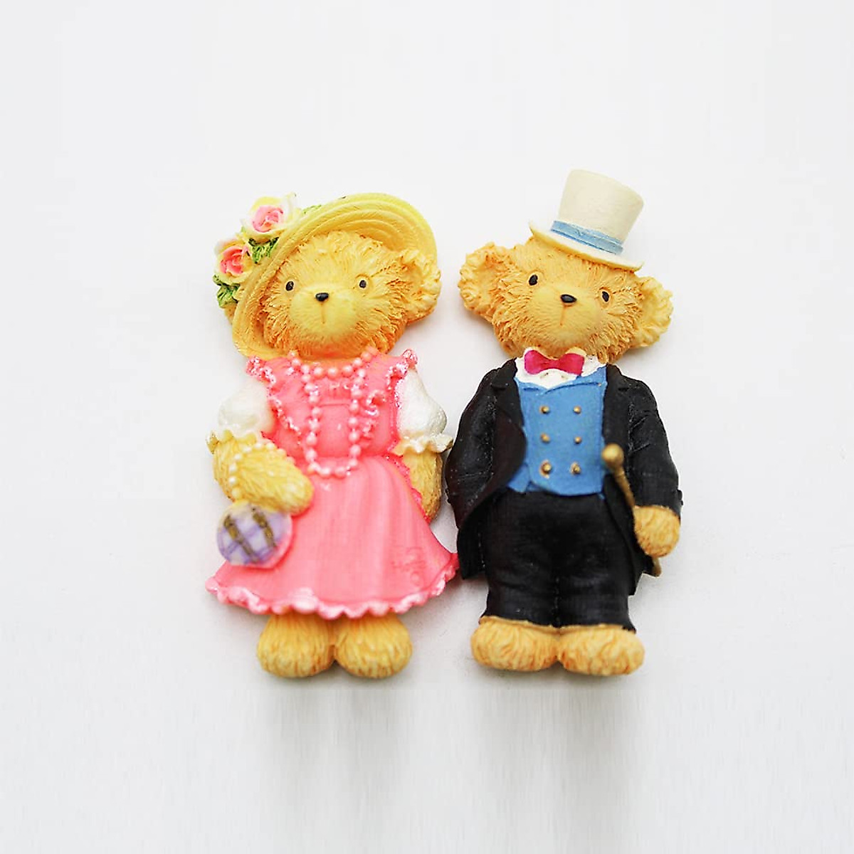 Fridge Stickers Resin Teddy Bear Decoration for Crafts, Refrigerator, Office Whiteboard