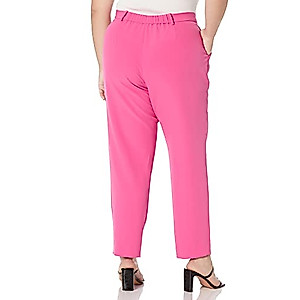 The Drop Women's Abby Flat Front Pant, Rose Pink, M