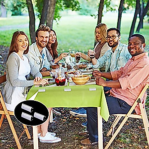 Table Skirting Clips Table Skirt Clips Table Cover Tablecloth Clips Clear Tablecloth Clips Clear Table Edge Clips for Indoor Outdoor Events Wedding Meeting Party Picnic Banquet (12 Pieces)