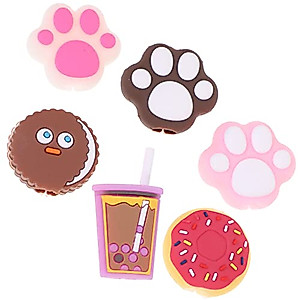 Sosoport 6pcs Data Cable Protective Sleeve Dessert Shaped Protector Charger Protector Phone Charging Line Cover Adorable Protection Sleeve Lovely Data Cable Sleeve Data Lines Plug Protector