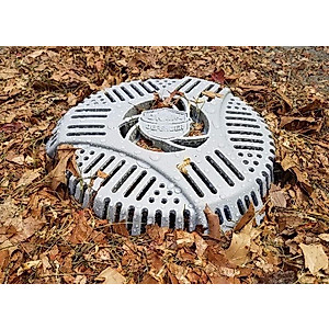 Drain Defender Easy-Install Two-Stage Stairwell Drain Cover Resists Yard Waste Clogs and Flooded Basements