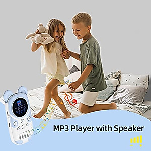 RUIZU Bluetooth MP3 Player for Kids, Cartoon Zoo Portable Music Player 16GB, Child MP3 Player with Bluetooth, Speaker, FM Radio, Voice Recording, Stopwatch, Pedometer, Expandable 128GB Micro SD Card