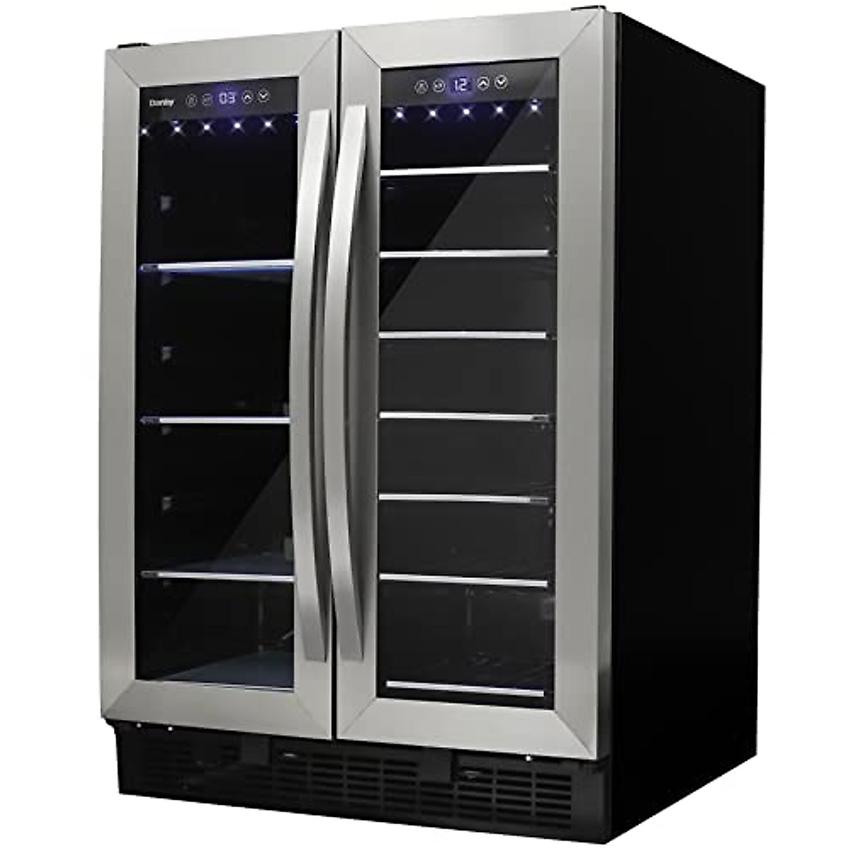 Danby DBC052A1BSS Built In Beverage Center, French Door Under Counter Beverage Cooler For Chilling Wine, Beer, Pop - In Stainless Steel - For Kitchen, Home Bar
