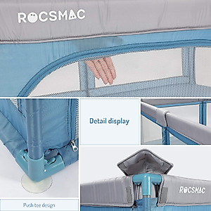 ROCSMAC Extra Large Baby Playpen for Babies and Toddlers, Indoor & Outdoor Large Sturdy Playard Activity Center with Non-Slip Base, Safe Baby Playpen Prevent Climbing Design for Infants 79 X 71X 27‘’
