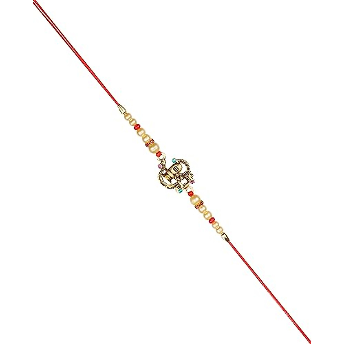 CHERKRAFT Rakhi Thread for Brother Men/Boy - Designer Rakhi with OM Symbol for Rakshabandhan (Pack of 1) (Design 3)