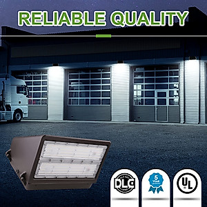 80W LED Full Cutoff Wall Pack with Dusk to Dawn Photocell, IP65 UL DLC Approved 11200LM 5000K - Replace 250-300W MH/HPS, Dark Sky Compliant Full Cut-Off Wall Light