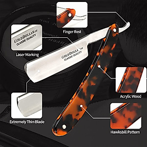 Straight Razor Kit GOLD DOLLAR Retro Shaving For Men & Barber Shaving Ready Without Stabilizer