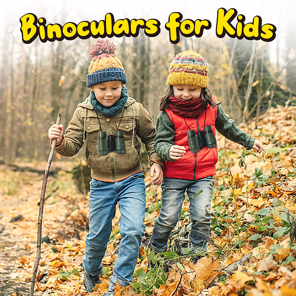 ESSENSON Binoculars for Kids Toy Gift for 3 4 5 6 7 8+ Year Old Boys Girls Kids Telescope Outdoor Toys for Sports and Outside Play Hiking, Bird Watching, Travel, Camping, Birthday Presents(Green)