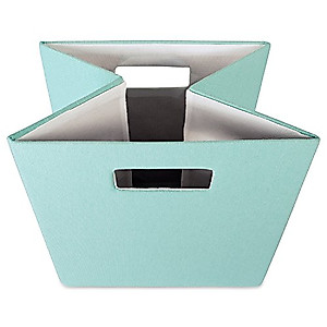 DII Poly-Cube Storage Collection Hard Sided, Collapsible Solid, Large, Aqua