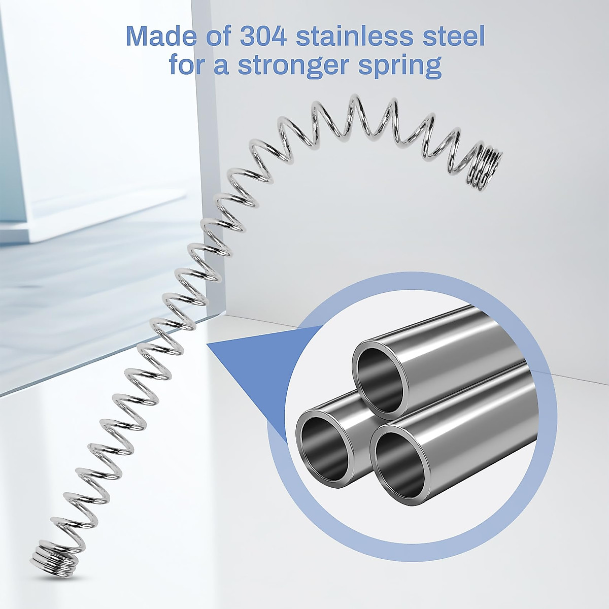 Commercial Sink Sprayer Hose,Commercial Kitchen Sink Faucets Flexible Hose Replacement(44 inch),with 304 Stainless Steel Pre Rinse Spring,Sink Sprayer Hose,Suitable for Use with Commercial Faucets