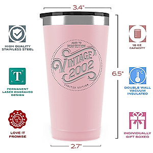 Sodilly Tumbler for 21st Birthday Celebration - Ideal 21st Birthday Gifts for Him - 21st Birthday Ideas - Perfect for Brother or Male Friend - Great 21st Birthday Decorations for Him - 16 oz Black
