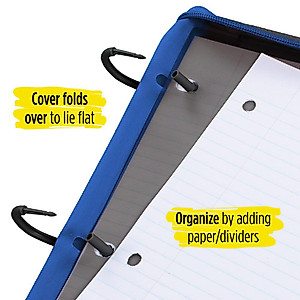 Five Star Flex Hybrid NoteBinder, 1 Inch Ring Binder, Notebook and Binder All-in-One, Cobalt (73418)