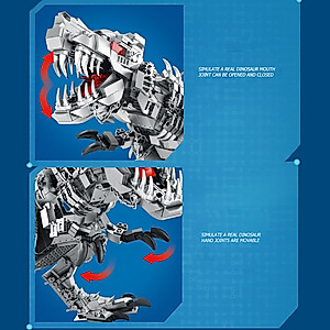 Ulanlan Dinosaur Building Kit, Mini Bricks Mechanical Dinosaur Toy Set, Dinosaur Building Blocks for Adults, Teens and Kids 14+, Tyrannosaurus Rex Model Creative Gift for Dinosaur Fans (1766 PCS)