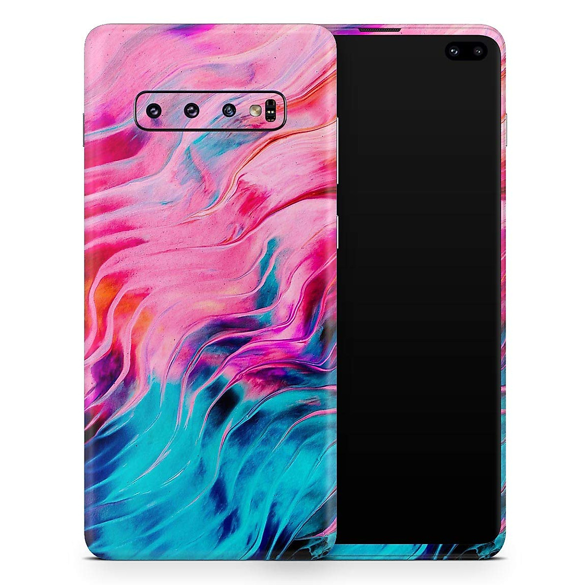 DesignSkinz Liquid Abstract Paint V66 Protective Vinyl Decal Wrap Skin Cover Compatible with The Samsung Galaxy S20 (Screen Trim & Back Glass Skin)