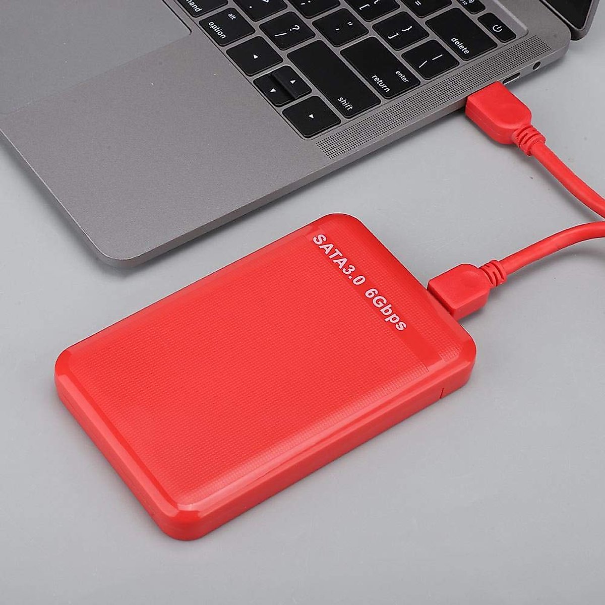 2.5inch USB3.0 SATA3.0 6Gbps Mobile Hard Disk Box Supports 3TB UASP Acceleration(红色)