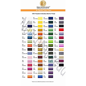 New brothread 64 Spools 1000M (1100Y) Polyester Embroidery Machine Thread Kit for Professional Embroiderer and Beginner