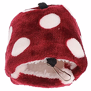 ULTECHNOVO Guinea Pig Bedding Small Pet Cage Hammock, Warm Pet Bed House Cage for Sugar Glider Fleece Chinchilla Parrot Guinea Pig Squirrel Hamster Playing Sleeping(S Red) Guinea Pig Hideout