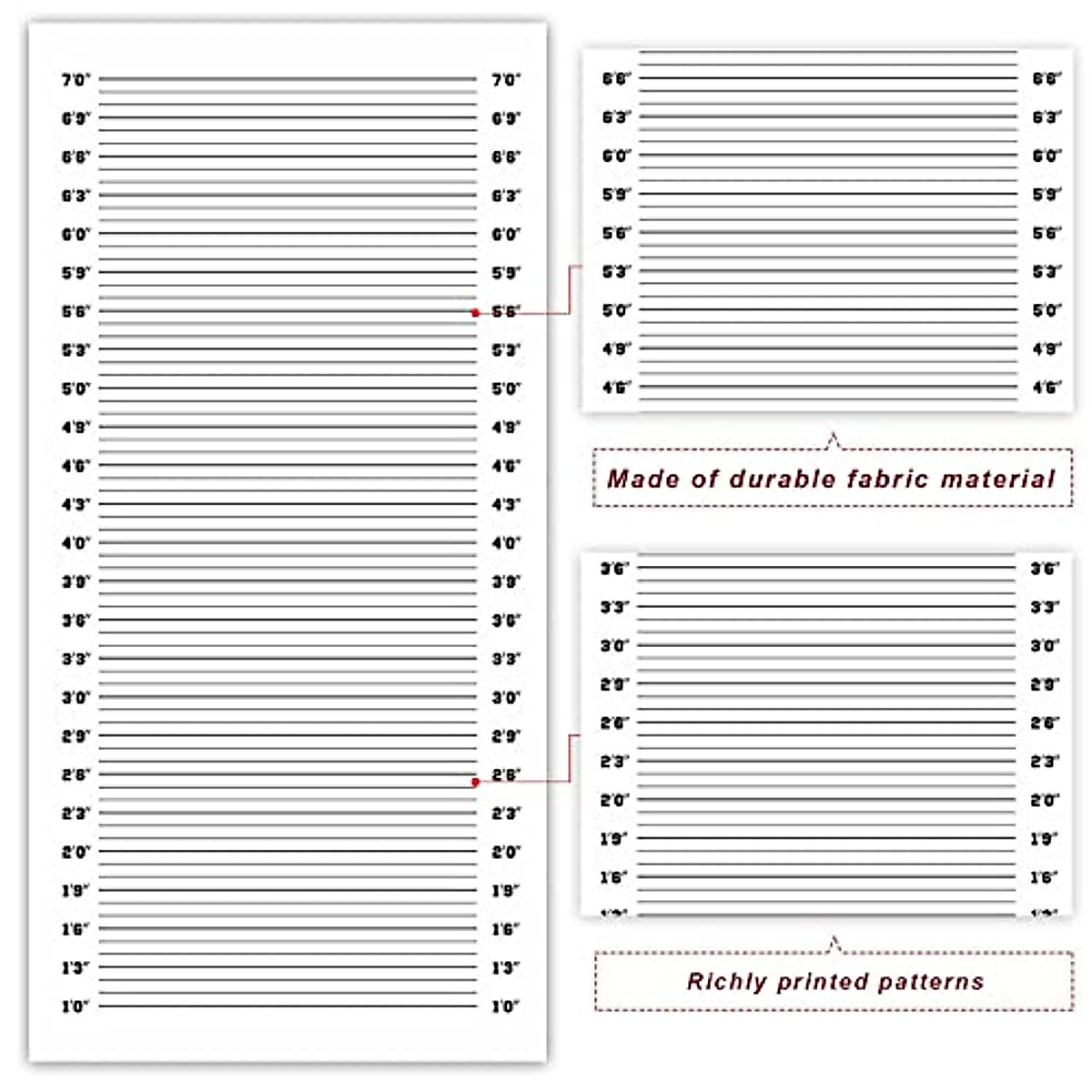 Mugshot Police Lineup Height Charts Banner Backdrop Background Accurate Measurements Theme Decor for Girls Bridal Shower Bachelorette Party Birthday Party Wedding Night Out Party Favors Decorations