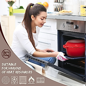 Overmont cast iron griddle + enamel cast iron dutch oven bundle