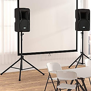 Amazon Basics Adjustable Speaker Stand - 4.1 to 6.6-Foot, Steel, Black
