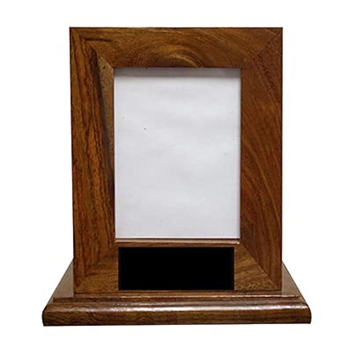 Medium Size Pet Photo Cremation Urn,Wooden Urn with Custom Engraving- Holds 75 pounds