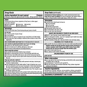 Amazon Basic Care 24-Hour Allergy Relief Nasal Spray, Fluticasone Propionate (Glucocorticoid) 50 mcg, Full Prescription Strength, Non-Drowsy, 0.62 fl oz (Pack of 3)