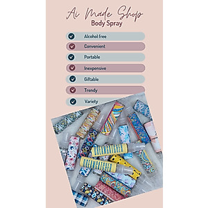 Mini Body Spray For Women, Long Lasting Perfume for Teenage Girls, Small Gifts Under 10 Dollars, Birthday Gifts For Her, Ladies Fragrance Collection - Alcohol Free, 1 Oz. (Amber Romance)