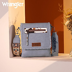 Wrangler Crossbody Bags for Women Satchel Purse Medium Shoulder Handbags with Detachable Guitar Straps,WG72-9360PK