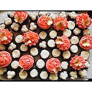 AOSHANG 33 Pcs Fondant Cake Cookie Plunger Cutter Fondant Cake Cutter Mold Sugar craft Flower Leaf Butterfly Heart Shape Decorating Mold DIY Tools