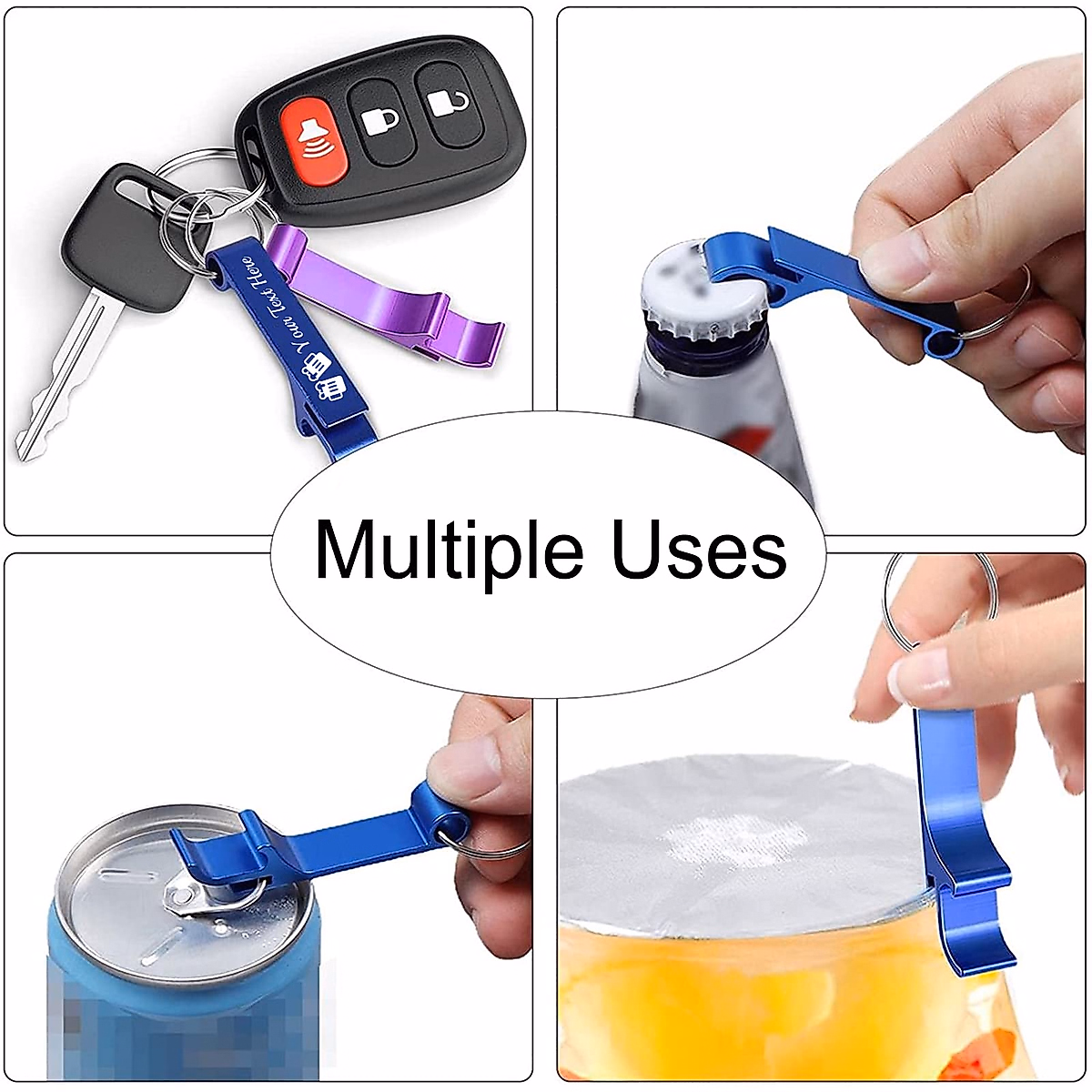 50Pcs Custom Bottle Opener Bulk Personalized Bottle Opener Keychain with Logo Text Engraved Customized Wedding Party Favors Baby Shower Gifts for Guests